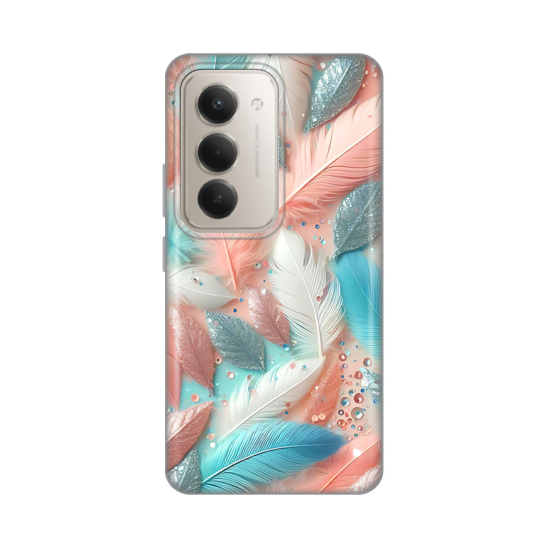Silikonska futrola print za Xiaomi Redmi 15 4G Pastel Feathers