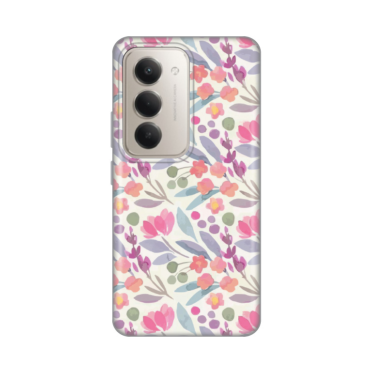 Silikonska futrola print za Xiaomi Redmi 15 4G Watercolor Flowers