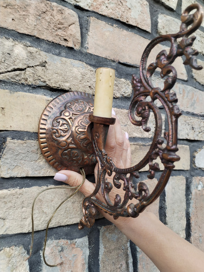 Zidna lampa svećnjak mesing