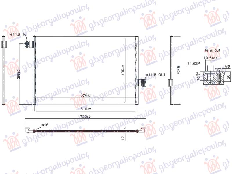 HLADNJAK KLIME (ZADNJI) (594×400) (NISSENS) MERCEDES EQE (X294) (2022-) (OEM: 0995008901)