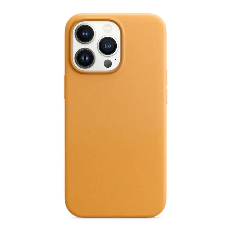 Maska Beautiful Shine Leather za iPhone 14 Pro narandžasta