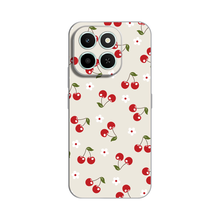 Zastitna silikonska maska (futrola) PRINT - Huawei Honor X6c Cherry and Flowers