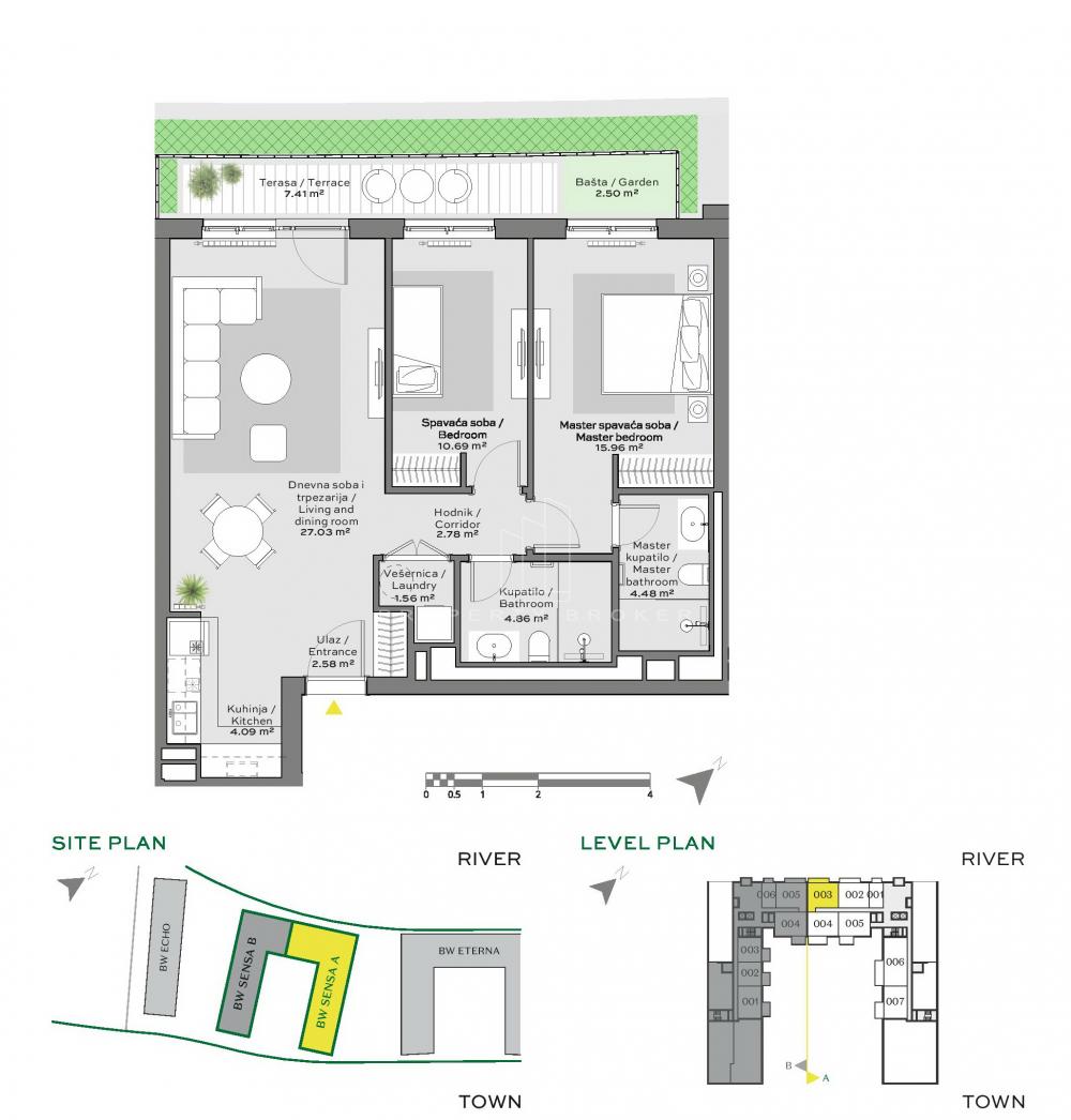 BW Sensa, stan sa baštom, odmah dostupan ID#3667 340.000 €