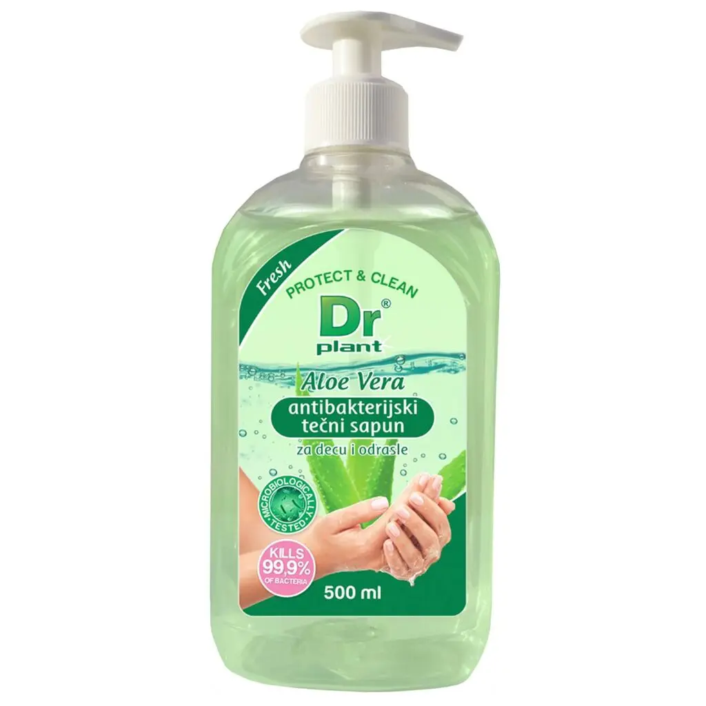 Dr Plant Antibakterijski tečni sapun Aloe Vera, 500 ml, Zeleni