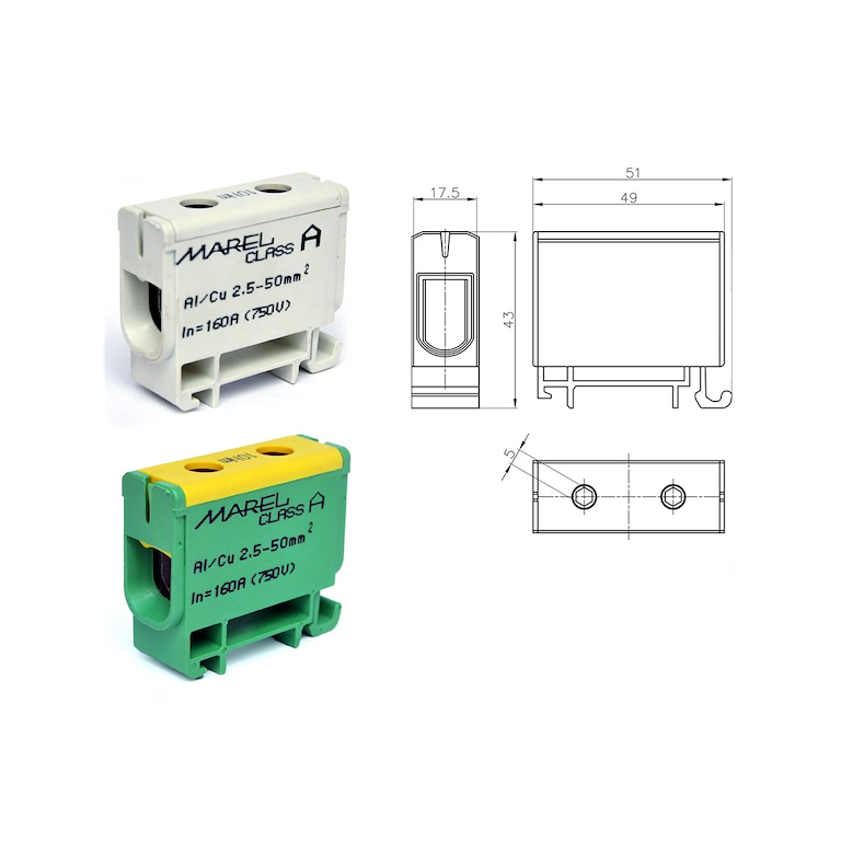 STEZ JEDNOP 2.5-50mm SIVA MARE