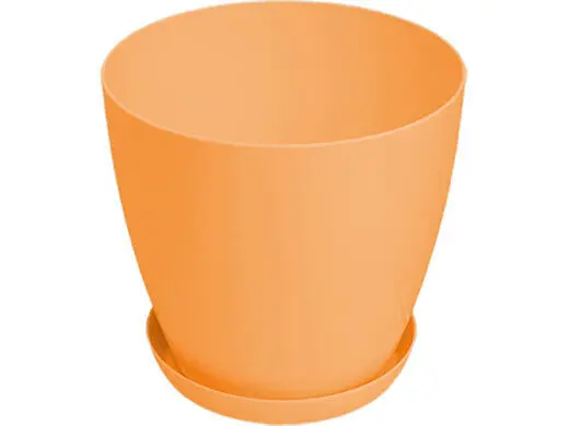 LUKS saksiјa za cveće, 18 cm, sa podmetačem, narandžasta