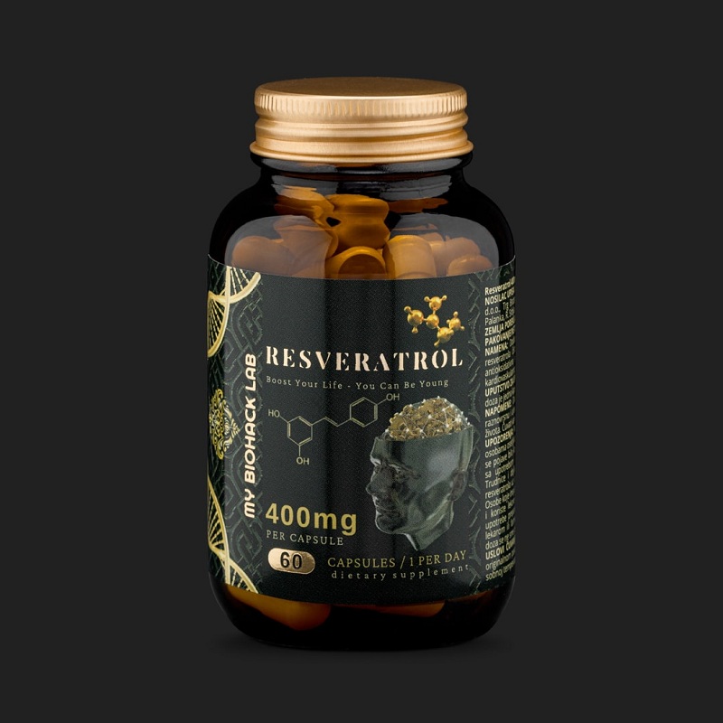 RESVERATROL 99,8% ČISTOĆE 400mg 60 KAPSULA MY BIOHACK LAB