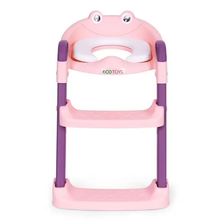 ECOTOYS Adapter za wc šolju za decu sa stepenikom, Roze