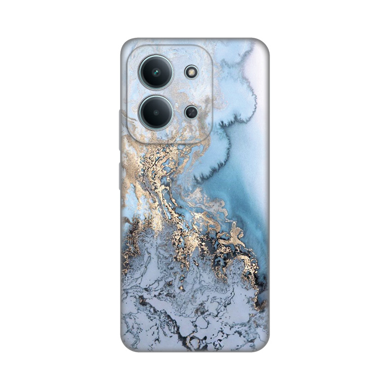 Zastitna silikonska maska (futrola) PRINT - Xiaomi Redmi 15C 4G Blue Gold Marble