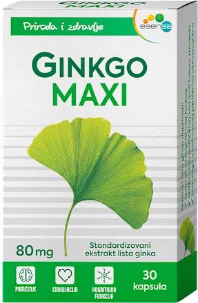 esensa
GINKO MAXI 80mg, kapsule - dodatak ishrani, 30 kom
Dodatak ishrani