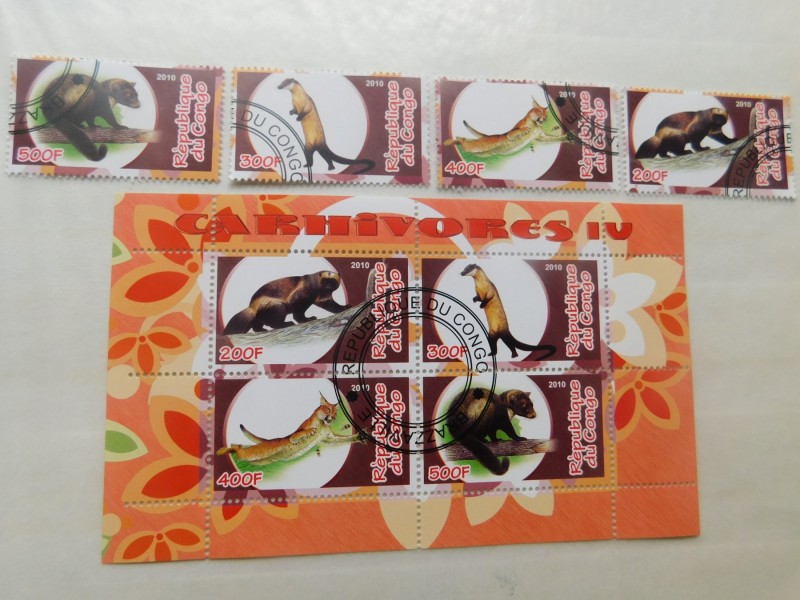 REPUBLIQUE DU CONGO 2010 KOMPLET SERIJA + BLOK