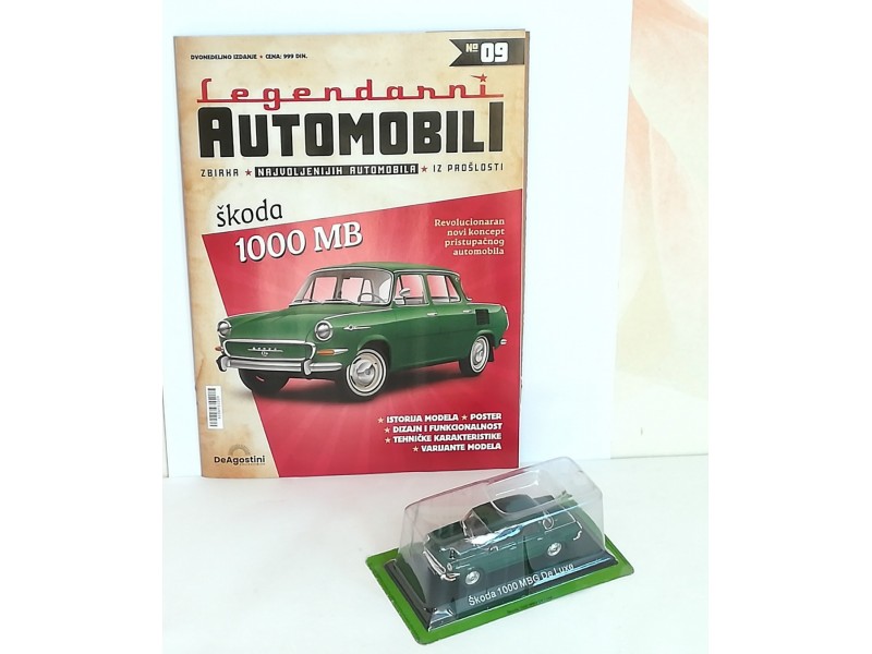 DeAgostini Legendarni Skoda 1000 MGB De Luxe 1:43