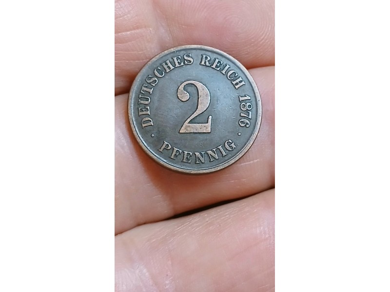KO 257 - Nemačka - 2 pf 1876 A - VF - vidi opis -