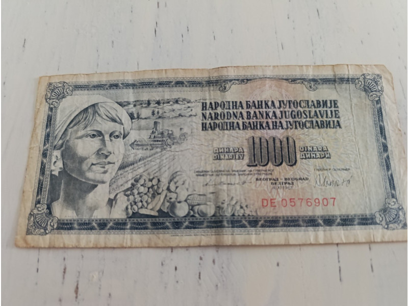 SFRJ 1000 dinara