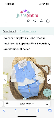 Svecano oselo za bebu decaka 3-6 meseci