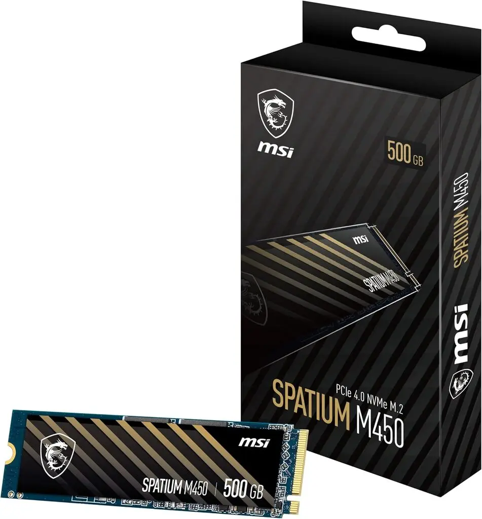 MSI SSD Spatium M450 PCIe 4.0 NVMe M.2, 500GB