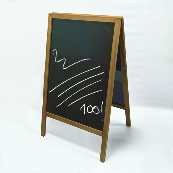 Drvena A-board piši briši tabla, klasik – tamna