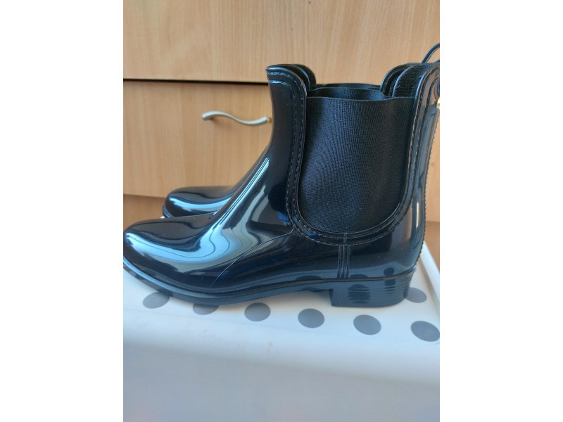 Lemon Jelly Black Rain Ankle Boots 41 26,3cm
