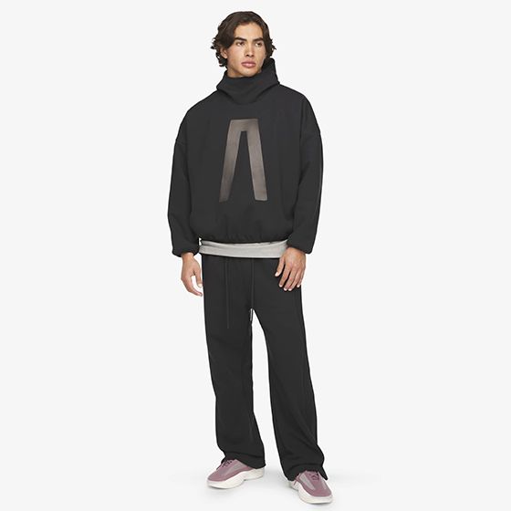 FEAR OF GOD ATHLETICS FLEECE HOODIE 'BLACK'
