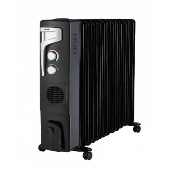Uljani radijator sa ventilatorom13 rebara crni 2900W RAF R.1329B