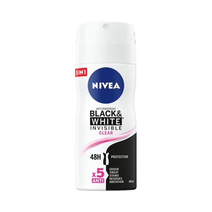 NIVEA Black & White Invisible clear sprej 100ml