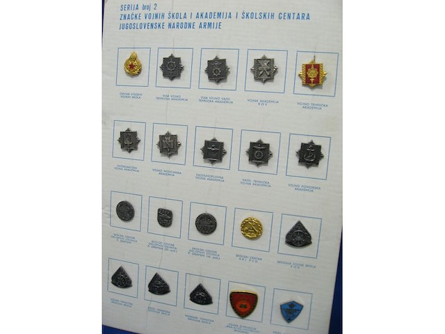 JNA VOJNA AKADEMIJA lot 20 znacaka
