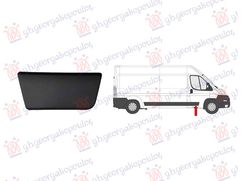 LAJSNA PREDNJIH VRATA CRNA Desna str. FIAT DUCATO (2014-2020) (OEM: 735684317)