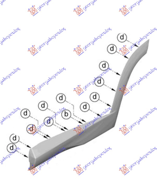 LAJSNA ZADNJIH VRATA (O) Leva str. HYUNDAI TUCSON III (NX4) (2020-2024) (OEM: 87731-N7000, 87731N7000)