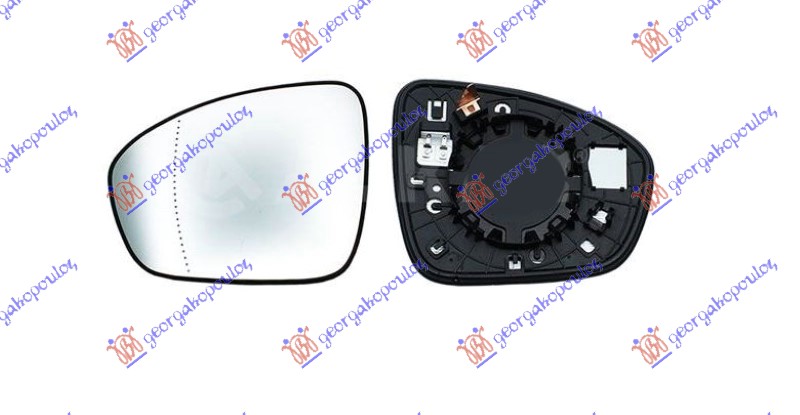 STAKLO RETROVIZORA SA GREJACEM (ASFERICNO) Leva str. RENAULT MEGANE CONQUEST (2020-) (OEM: 963664787R)