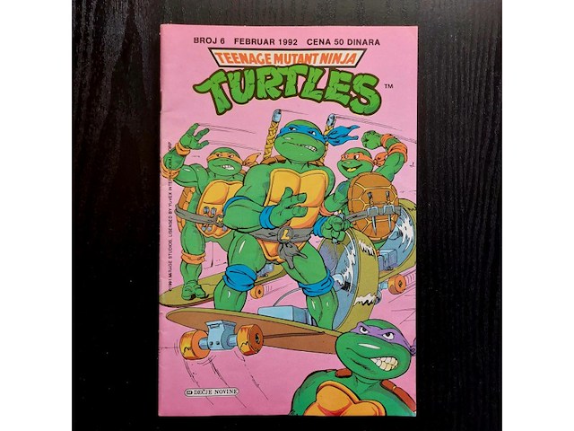 TEENAGE MUTANT NINJA TURTLES `90 tih Br. 6 RETKO !!!