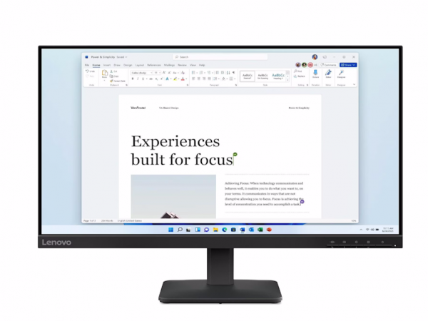 Monitor LENOVO L24-4e 23.8 ''IPS1920x1080100Hz4msHDMI, VGAcrna' ( '68C2KAC1EU' )