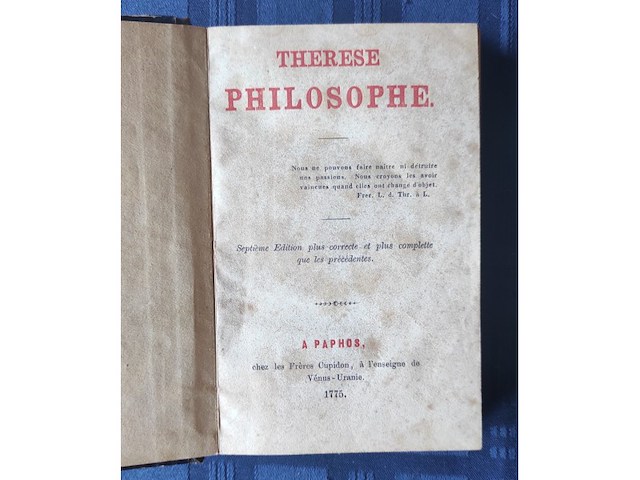 Therese philosophe  1775.g  RRRR
