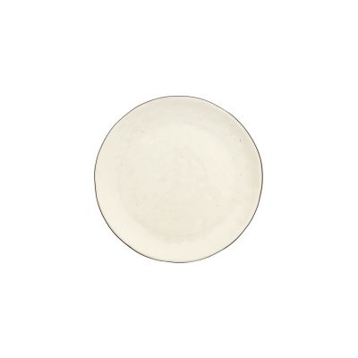 GINEVRA PORCELANSKI TANJIR ZA TORTU KREM BELA BOJA SA CRNIM OBRUBOM R 21CM