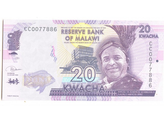 Malawi 20 kwacha 2020 UNC