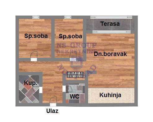 Trosoban stan na prodaju, 57m2, 152.500€