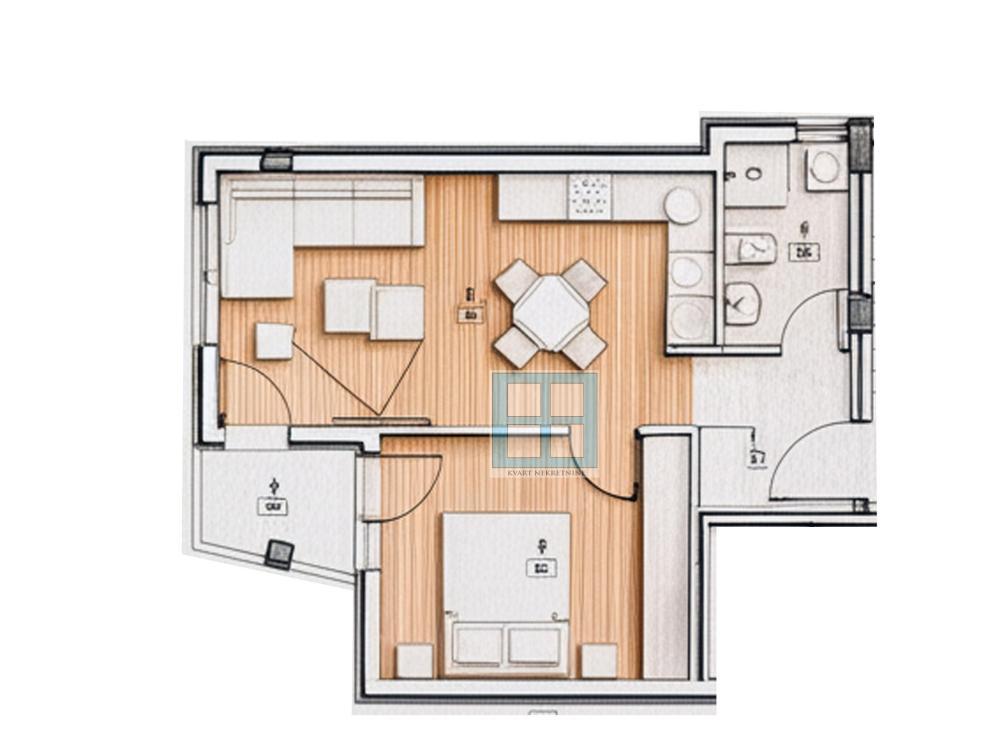 Jednoiposoban stan na prodaju, 40.82m2, 67.350€