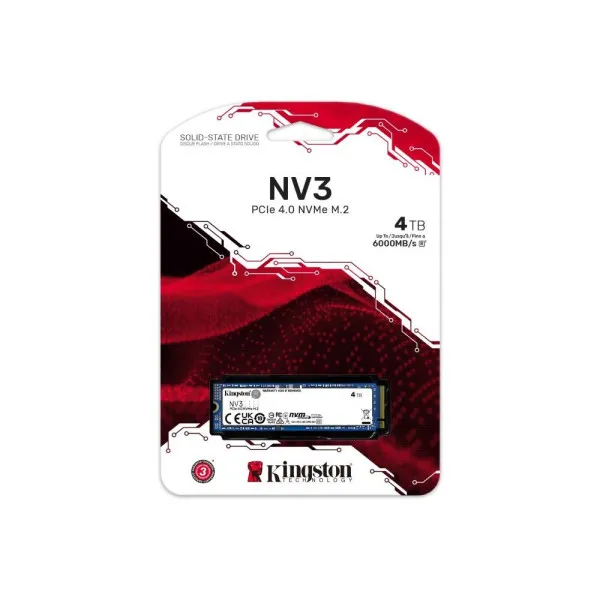 SSD M.2 NVME 4TB Kingston SNV3S/4000G 6000MBs/5000MBs