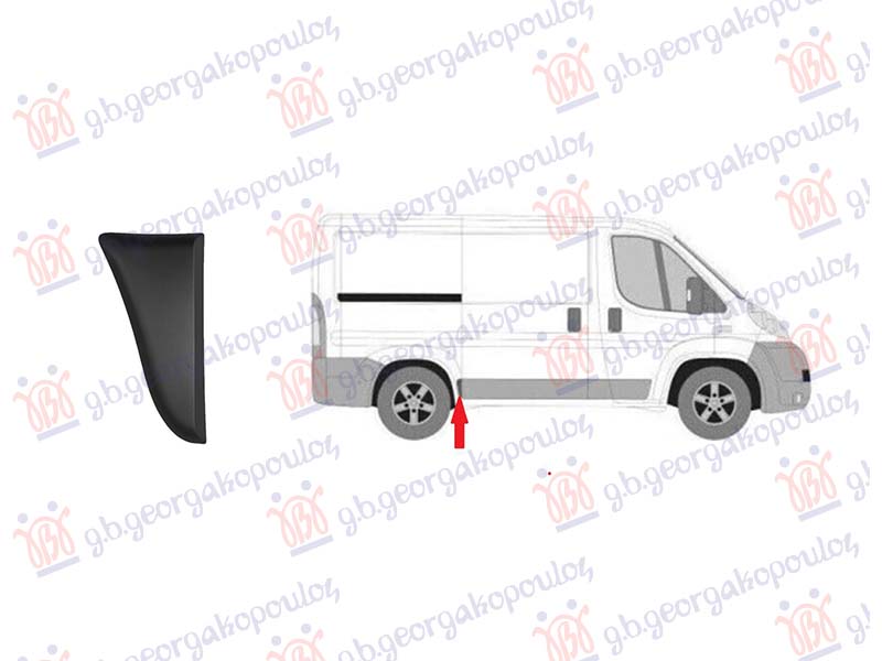 LAJSNA ZADNJEG BLATOBRANA CRNA (PREDNJI DEO) (KRATKA SASIJA) Desna str. FIAT DUCATO (2006-2014) (OEM: 735684286)