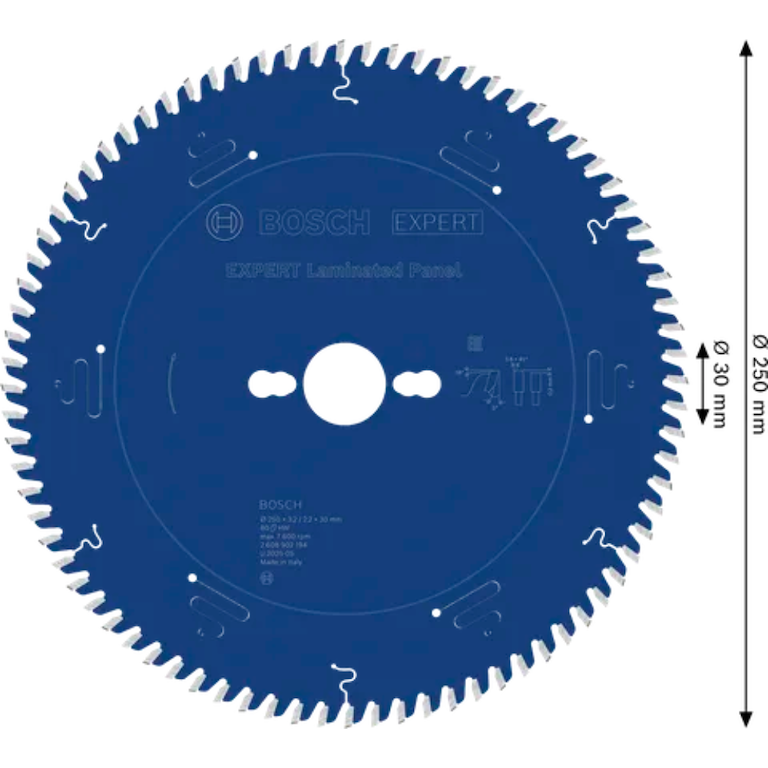 Bosch – EXPERT List kružne testere za laminirane panele 250x30x3,2/2,2x80T – 2608902194
