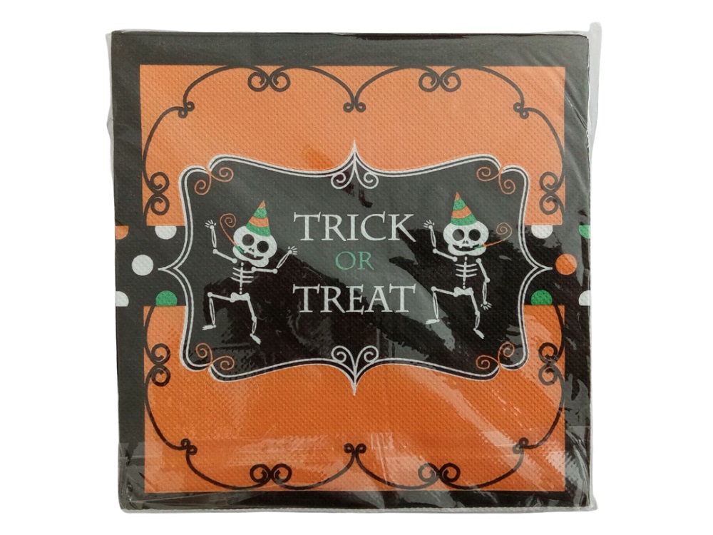 SALVETA DEKOR 20/1 NARANDZASTA-TRICK OR TREAT 2SL 33X33