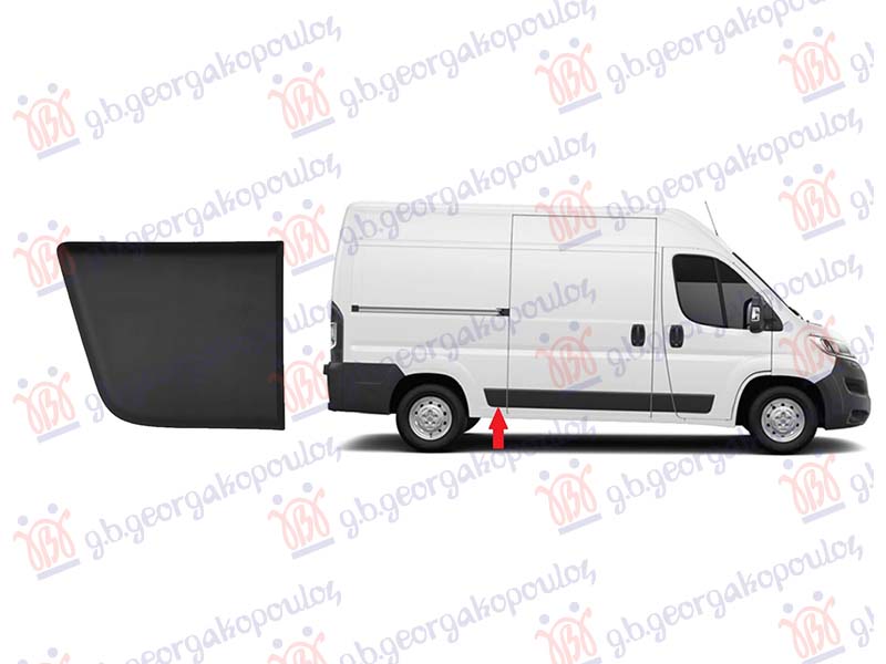 LAJSNA ZADNJEG BLATOBRANA CRNA (PREDNJI DEO) (SREDNJA SASIJA) Desna str. PEUGEOT BOXER (2006-2014) (OEM: 735684284)