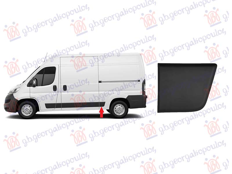 LAJSNA ZADNJEG BLATOBRANA CRNA (PREDNJI DEO) (SREDNJA SASIJA) Leva str. FIAT DUCATO (2020-) (OEM: 735684288)
