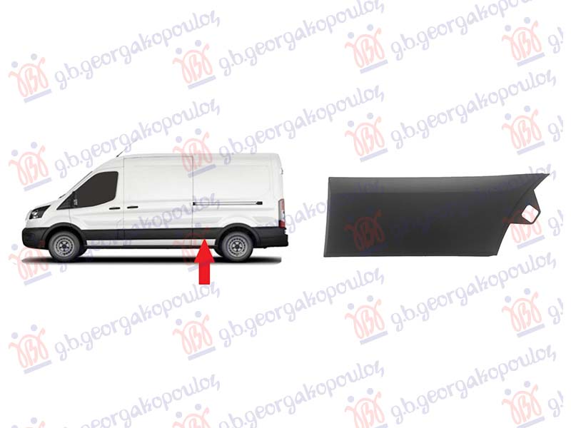 LAJSNA ZADNJEG BLATOBRANA SIVA (SA KACENJEM) (DUGO VOZILO) Leva str. FORD TRANSIT (2013-2019) (OEM: 1854496)