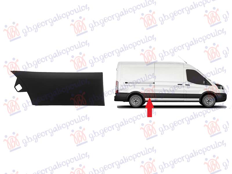 LAJSNA ZADNJEG BLATOBRANA CRNA (SA KACENJEM) (DUGO VOZILO) Desna str. FORD TRANSIT (2013-2019) (OEM: 2309304)