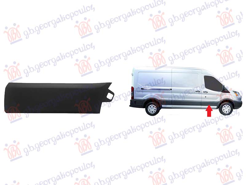 LAJSNA VRATA PLASTICNA CRNA Desna str. FORD TRANSIT (2019-) (OEM: 2309266)