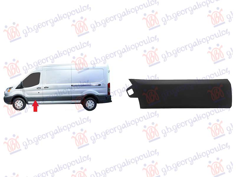 LAJSNA VRATA PLASTICNA CRNA Leva str. FORD TRANSIT (2019-) (OEM: 2309286)