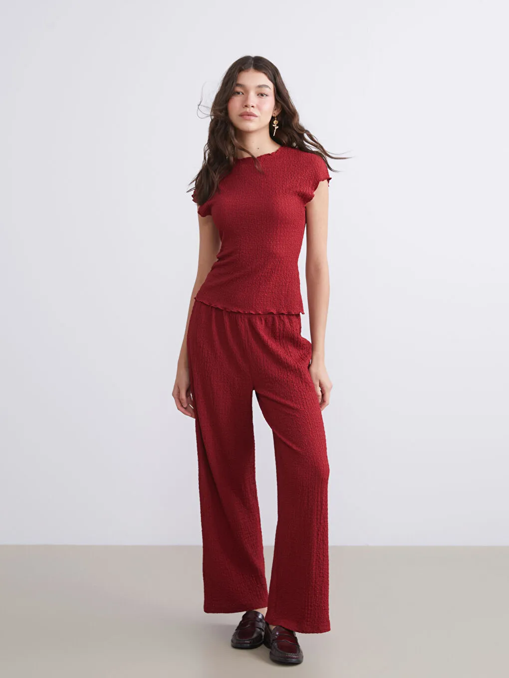 XSIDE Bluza Sa Okruglim Izrezom I Teksturom