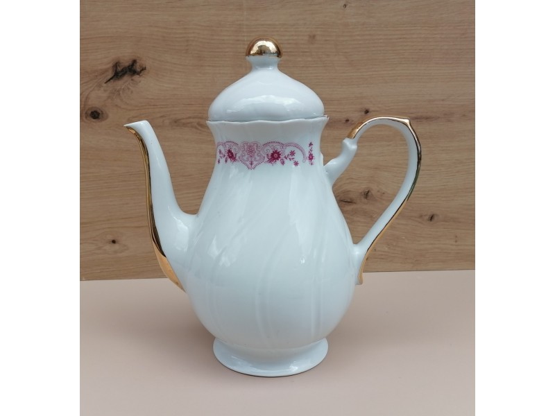 Porcelanski čajnik sa poklopcem (oštećen) RETRO VINTAGE
