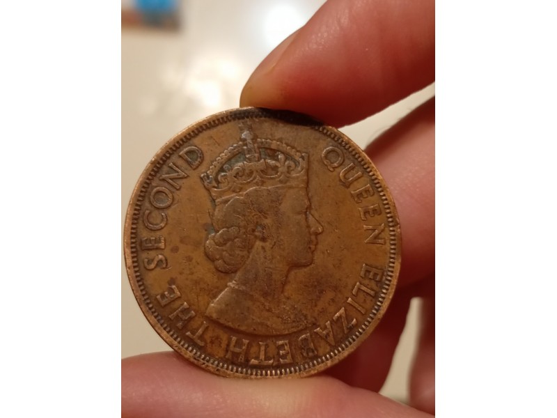 Elizabeth 2 cents 1962g. British Caribbean