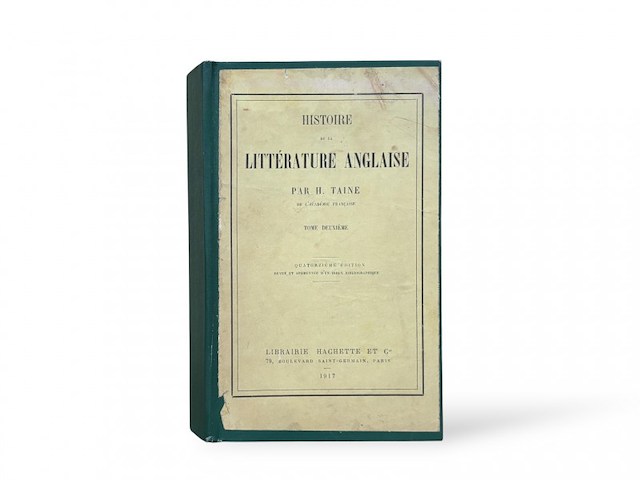 Hippolyte Taine Histoire de la litterature anglaise 2